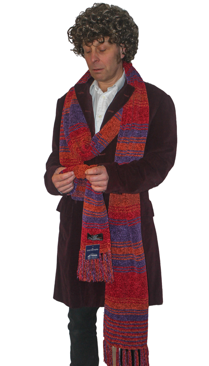 Doctor Who Scarf Season 18 - Official BBC Fourth Doctor Burgundy Scarf ...