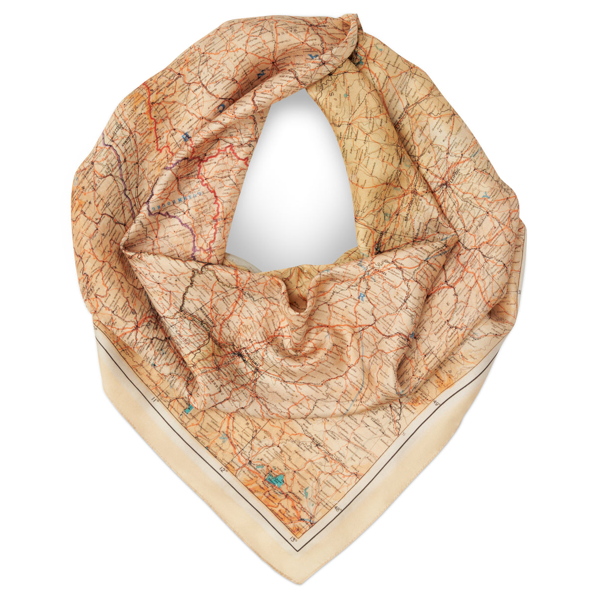 WWII Escape Map Scarf for Sale - WW2 Silk escape maps evasion - World ...