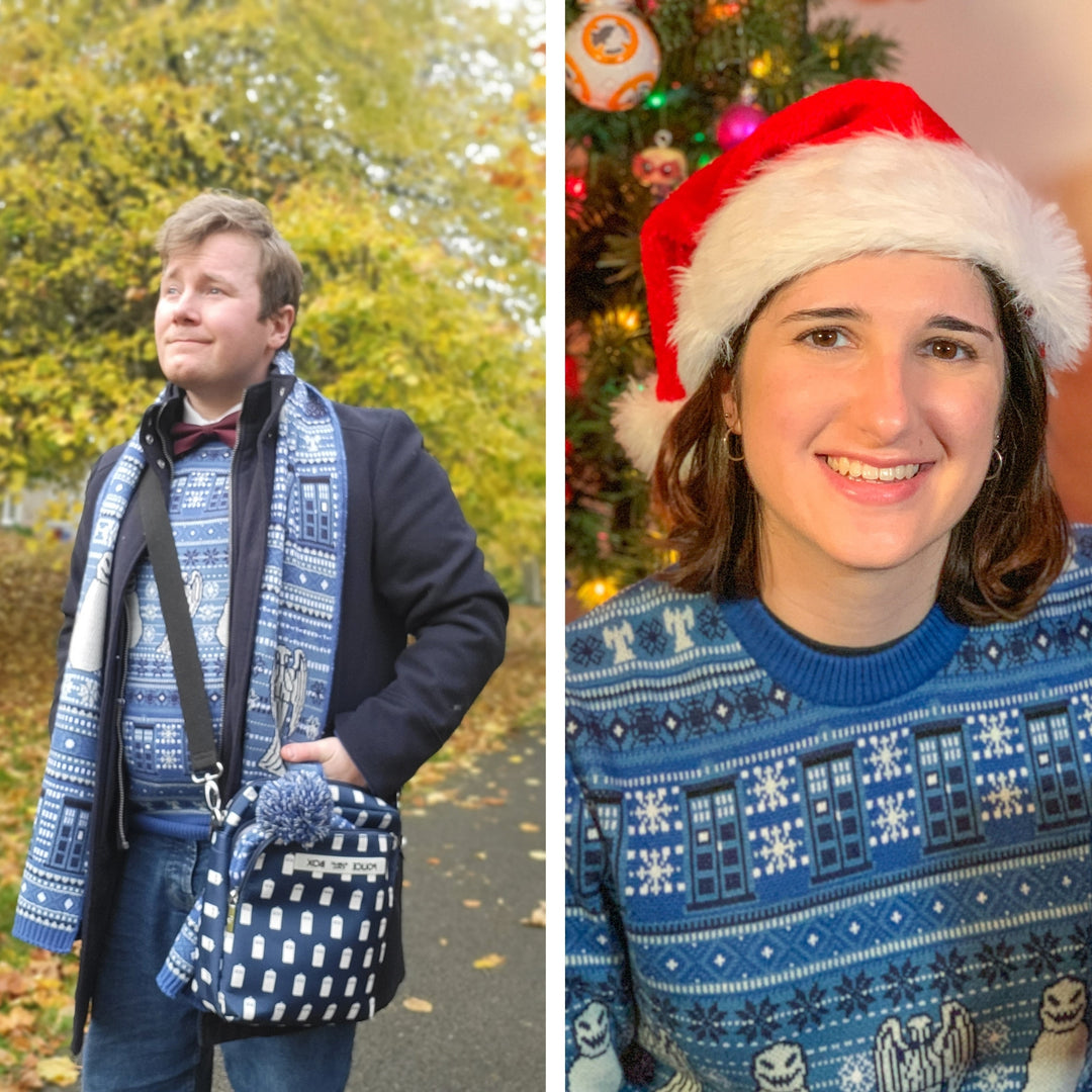 Doctor Who Christmas Jumper - TARDIS, Weeping Angels & Snowmen Sweater ...