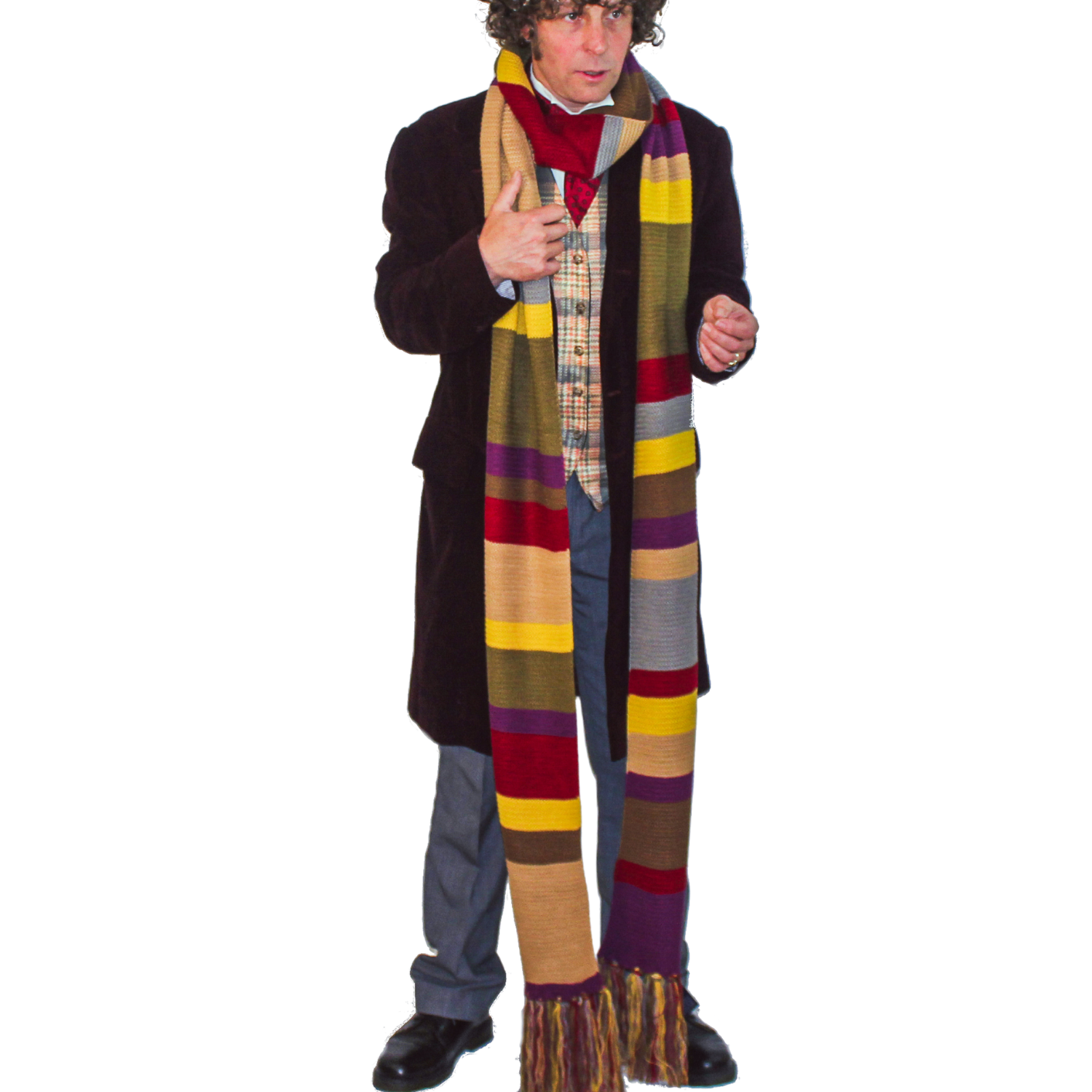 Doctor Who Scarf Season 18 - Official BBC Fourth Doctor Burgundy Scarf ...